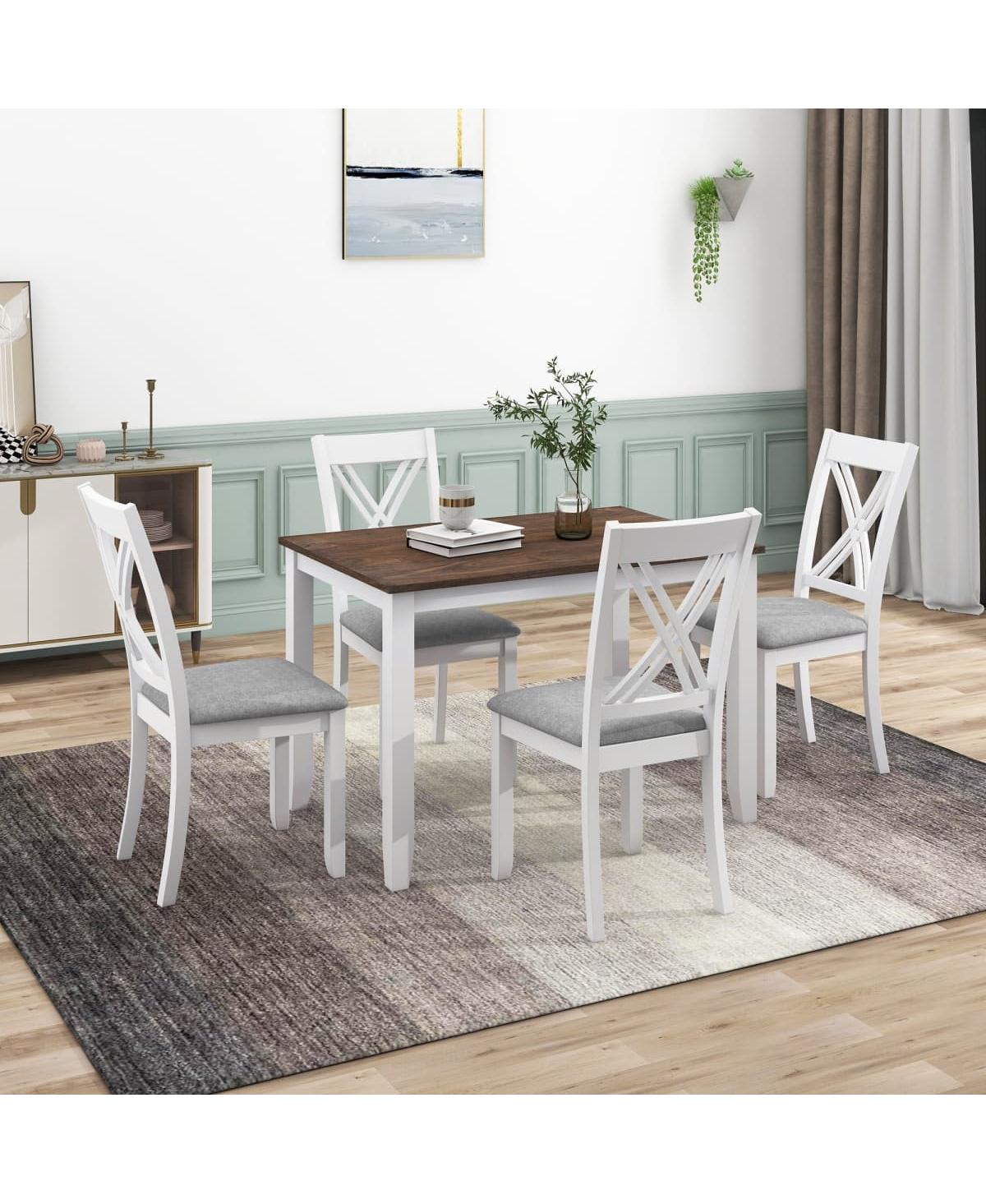 Click here for Maison Boucle 5-Piece Rustic Dining Table Set for... prices