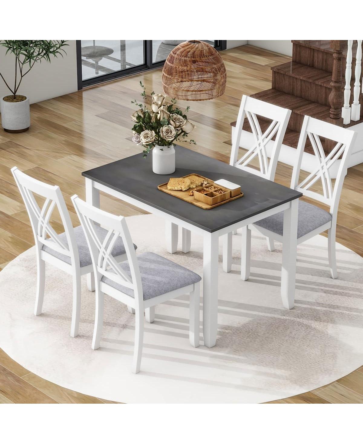 Click here for Maison Boucle 5-Piece Rustic Dining Table Set for... prices