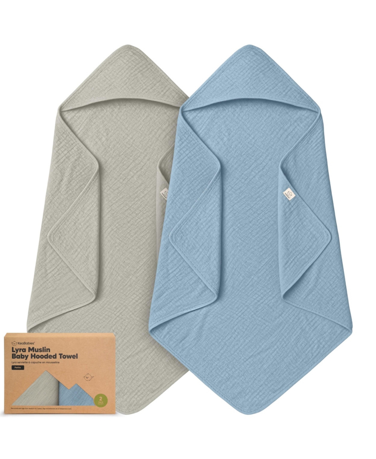 Click here for KeaBabies 2pk Lyra Muslin Baby Towels with Hoods f... prices