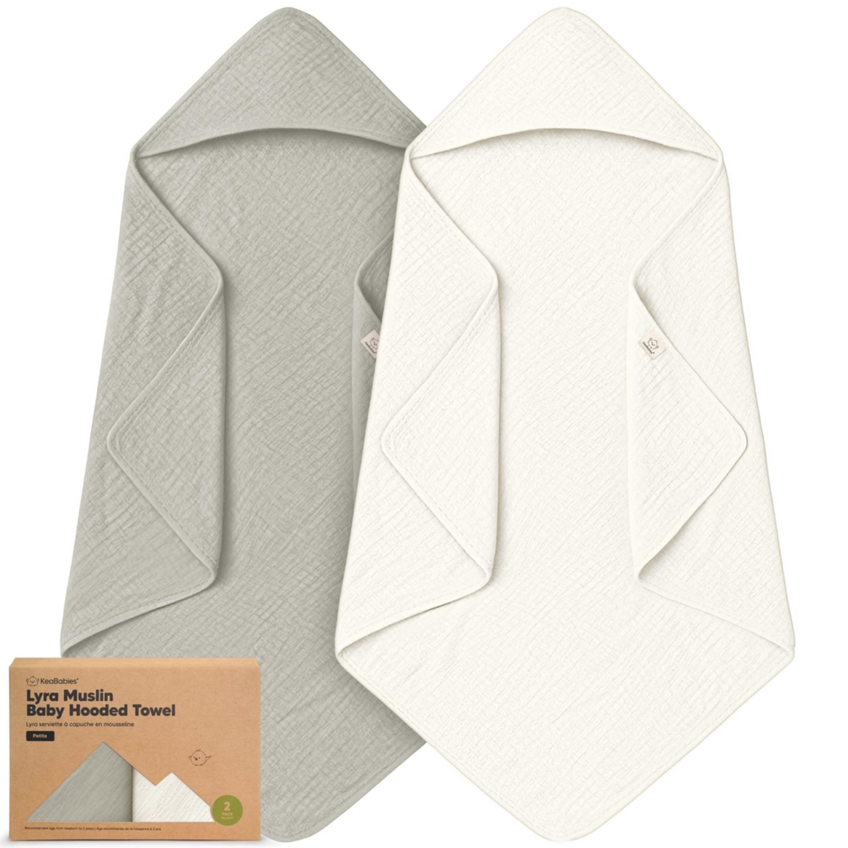 Click here for KeaBabies 2pk Lyra Muslin Baby Towels with Hoods f... prices