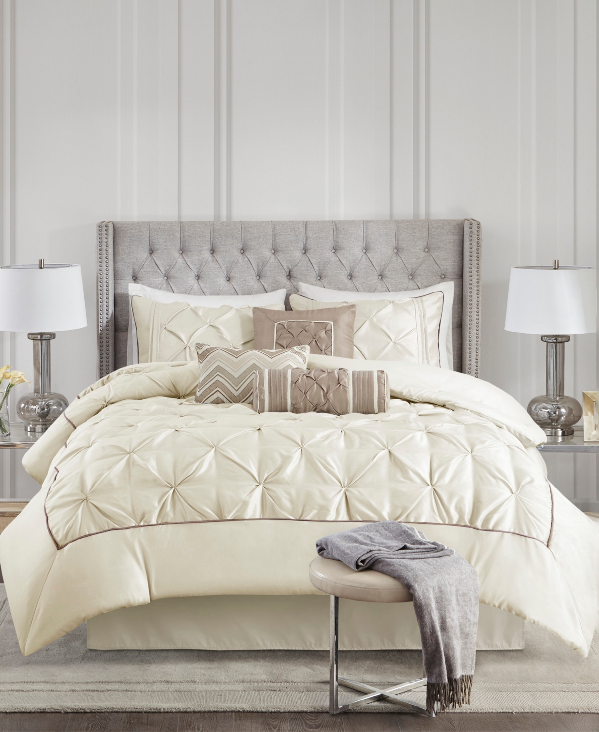 Click here for Madison Park Wilma 7-Pc. Comforter Set  King - Ivo... prices