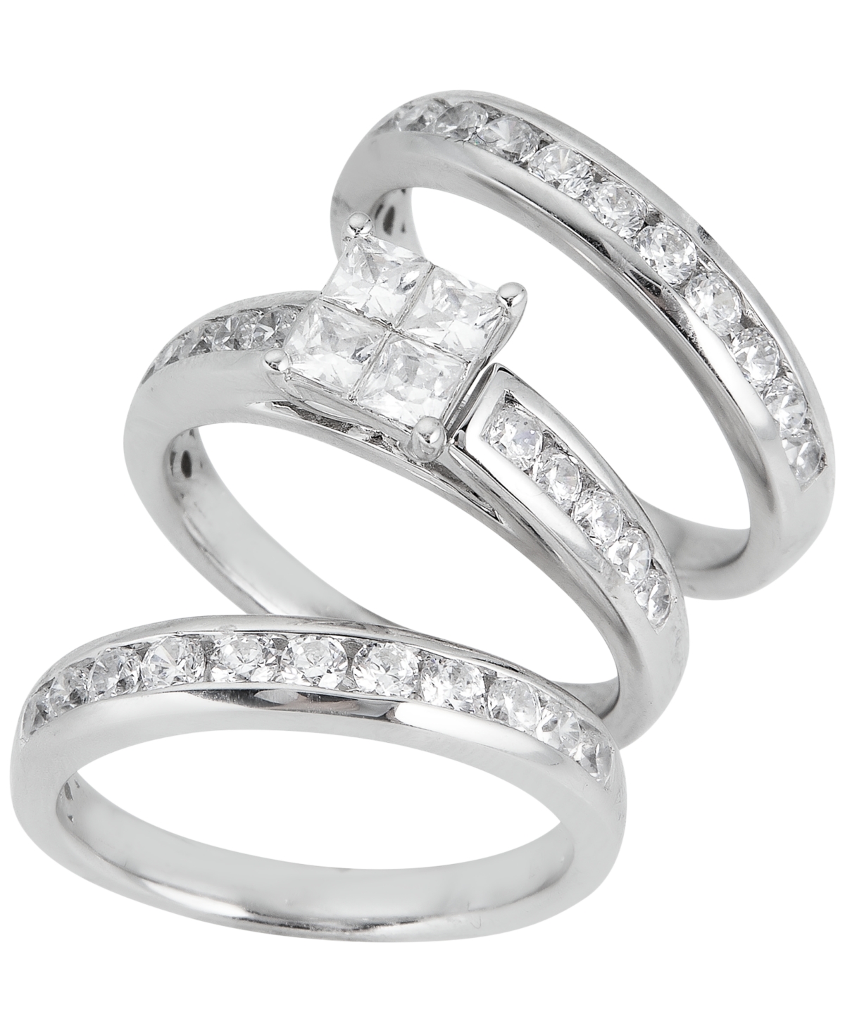 Click here for Macys Diamond Princess Cut 3-Pc. Bridal Set (2 ct.... prices
