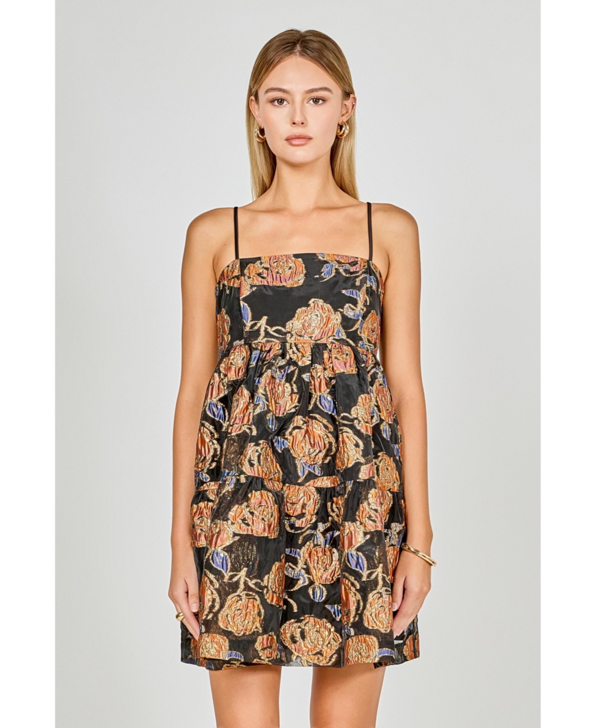 Click here for Endless Rose Womens Metallic Jacquard Mini Dress -... prices