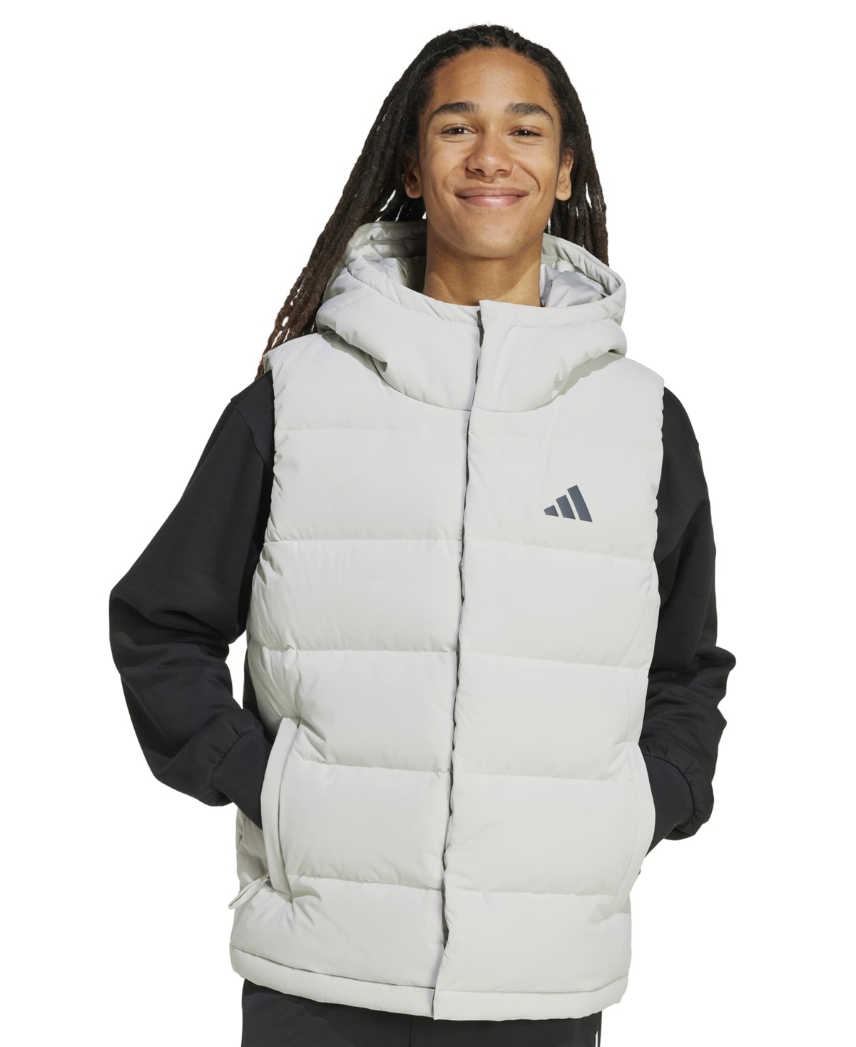 Click here for adidas Mens Helionic Sportswear Hooded Vest - Medi... prices