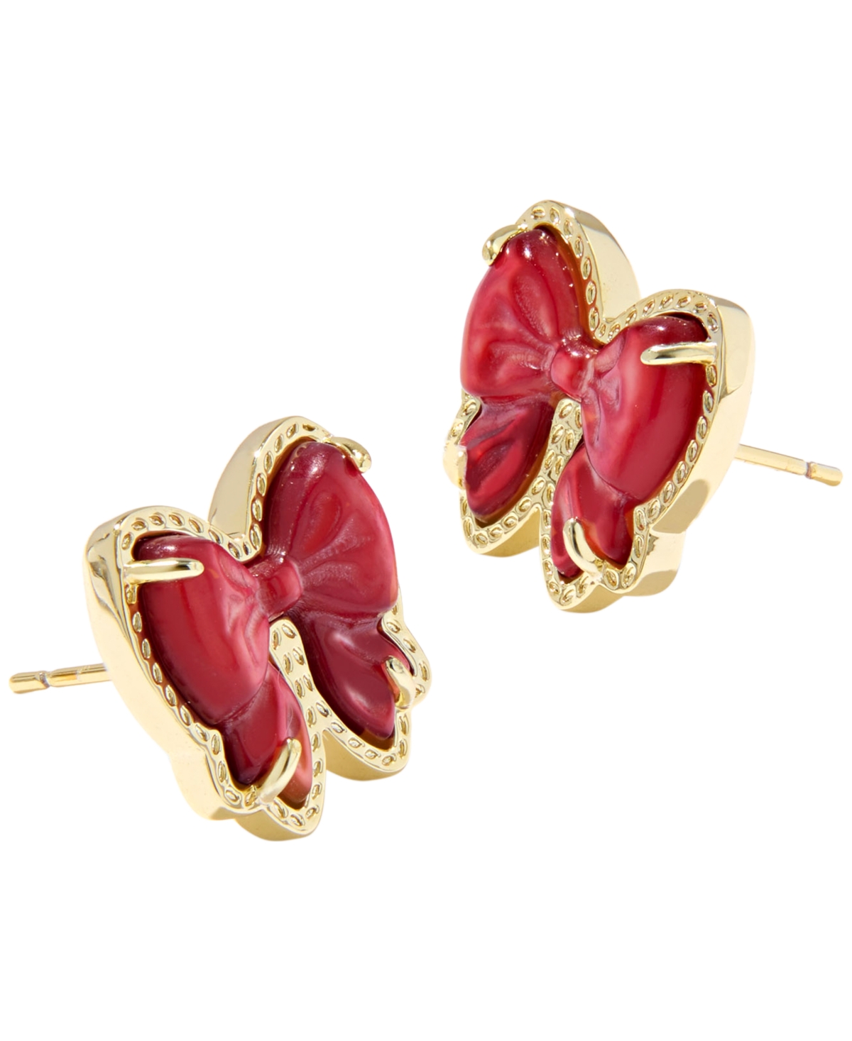 Click here for Kendra Scott Haley Bow Stud Earrings - Gold Scarle... prices