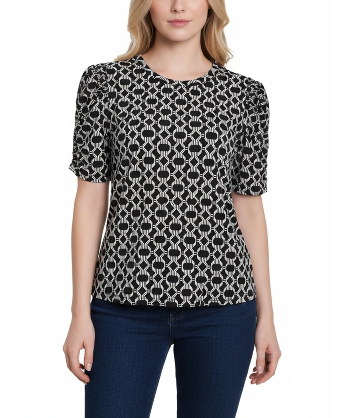 Click here for Ny Collection Petite Short Sleeve Scoop Neck Top -... prices