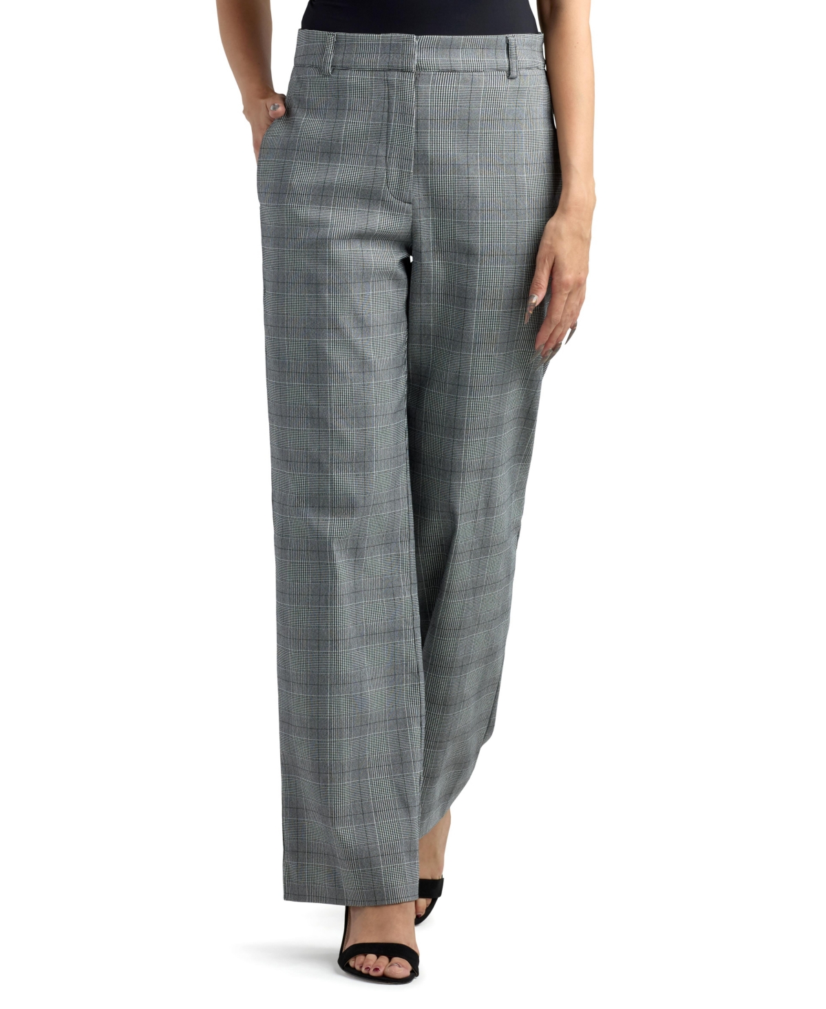Click here for Bcx Juniors Millennium Check Straight Pants - Gray prices