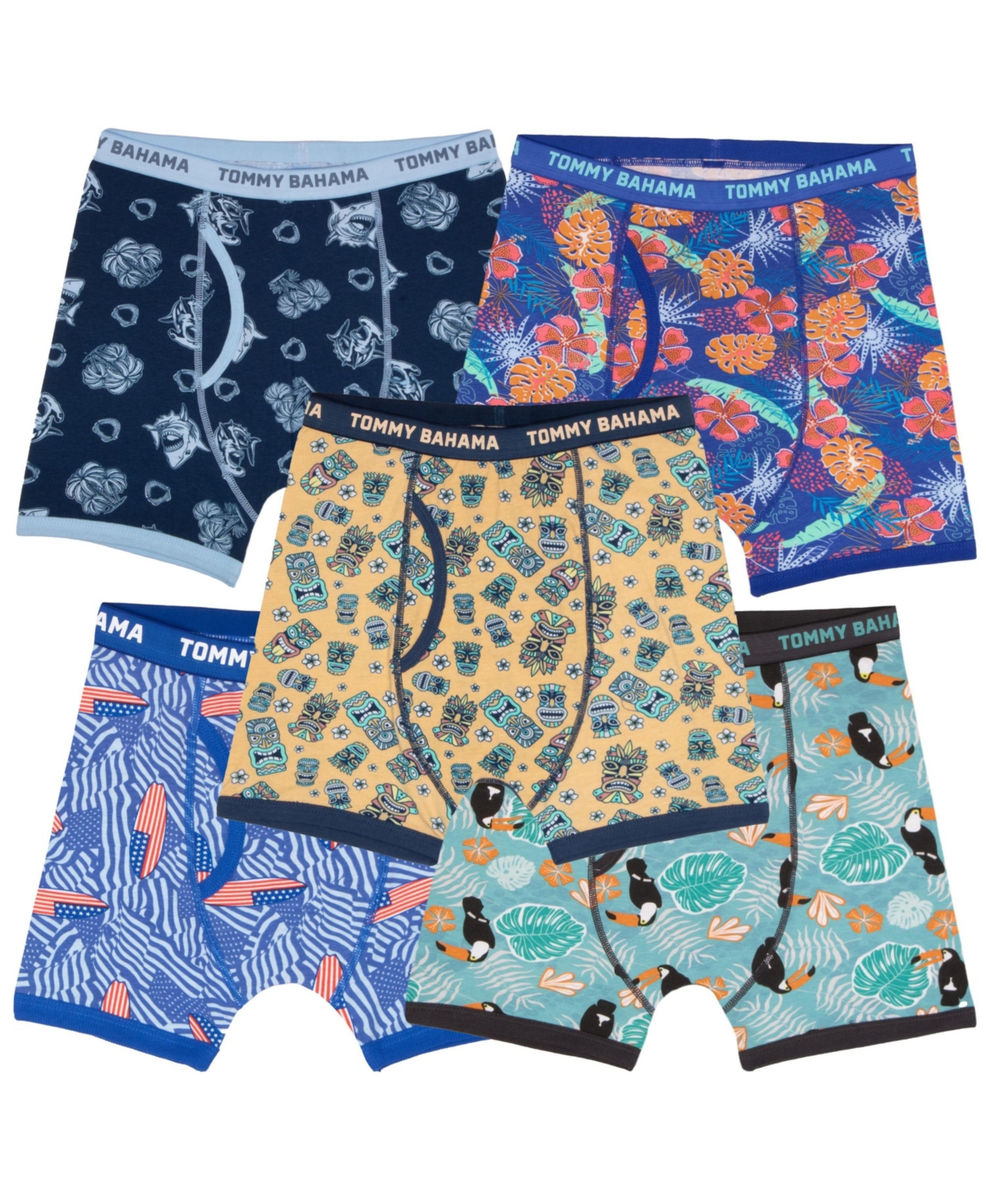 Click here for Tommy Bahama Boys 5-Pack Cotton Boxer Briefs Under... prices