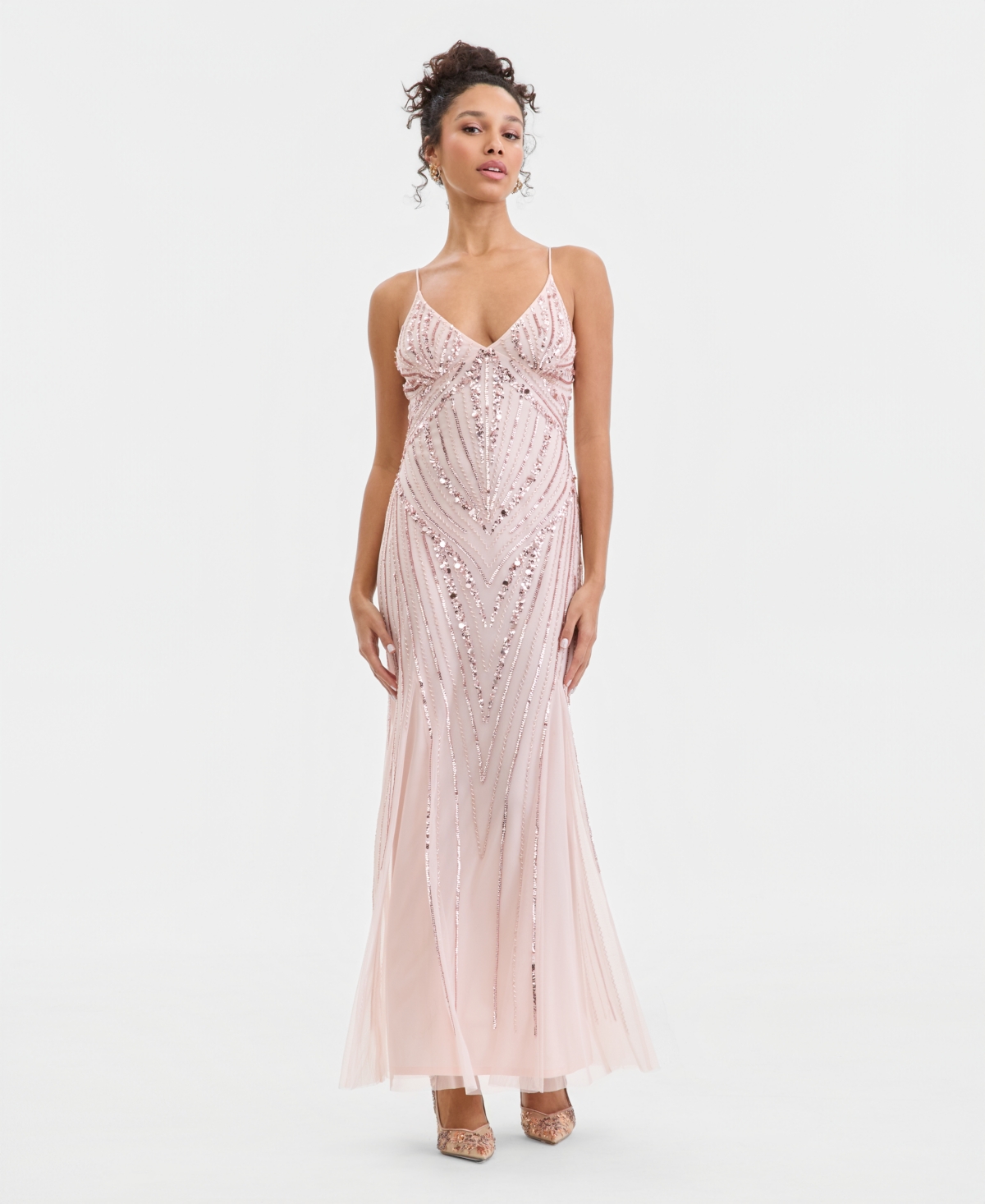 Click here for Jump Juniors Beaded Evening Gown - BLUSH prices