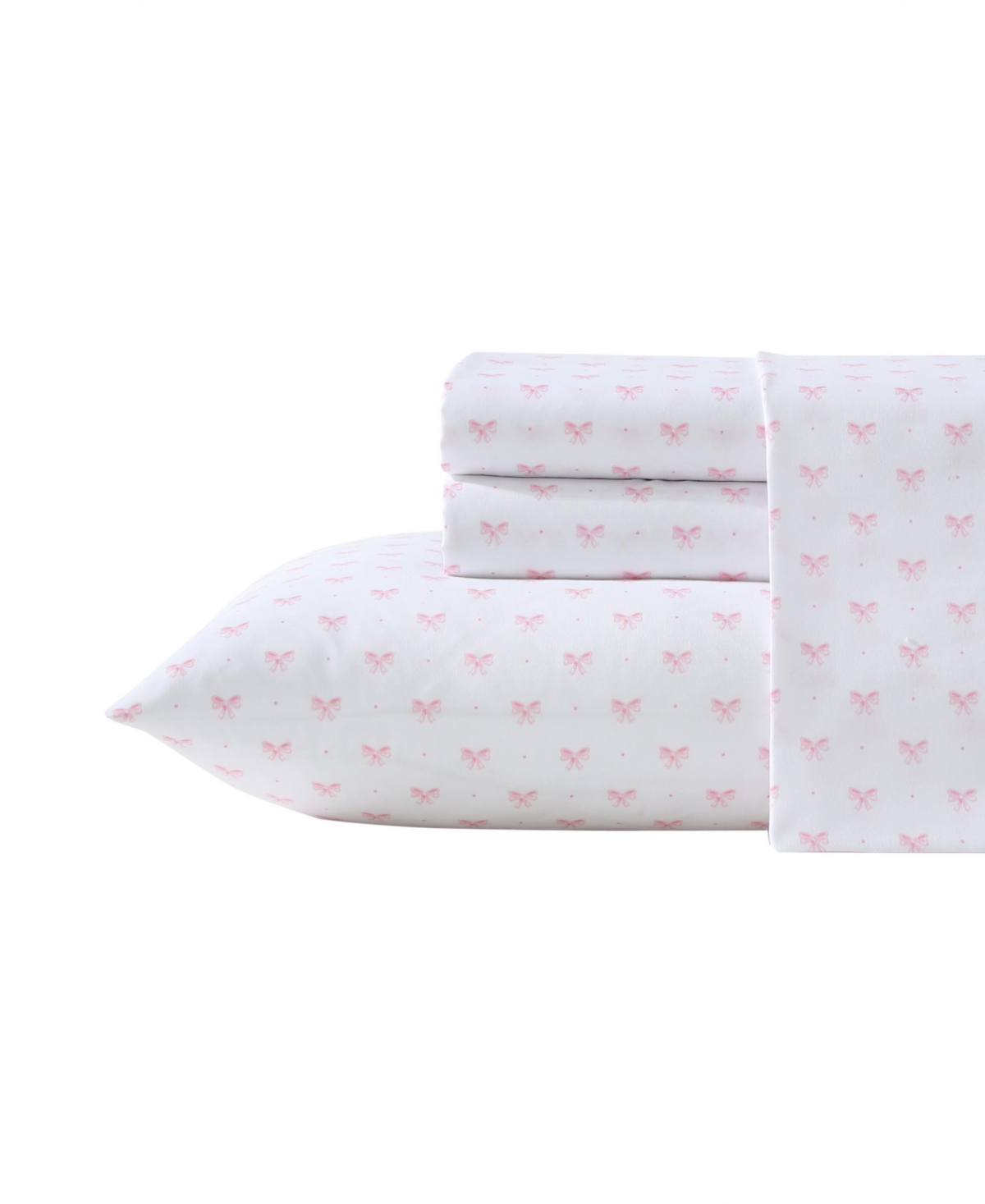 Click here for Laura Ashley Lovely Bows Microfiber 3-Pc. Sheet Se... prices