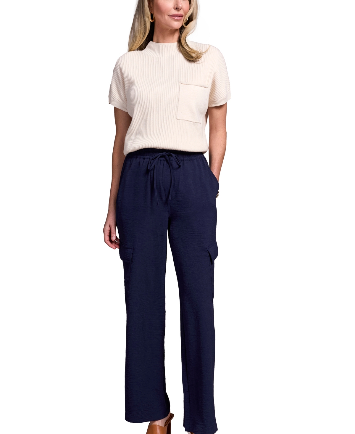 Click here for Tribal Womens Airflow Elastic-Waist Flowy Cargo Pa... prices