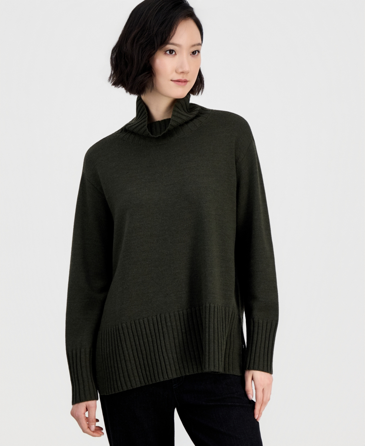 Click here for Eileen Fisher Womens Wool Turtleneck Sweater - Wdl... prices