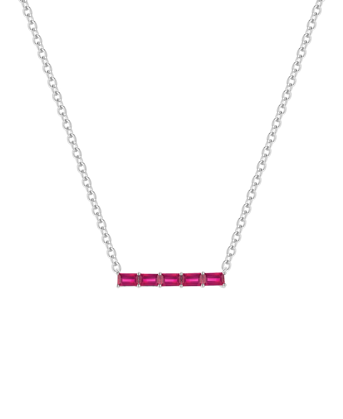 Click here for Macys Lab-Grown Ruby (5/8 ct. t.w.) Necklace in St... prices