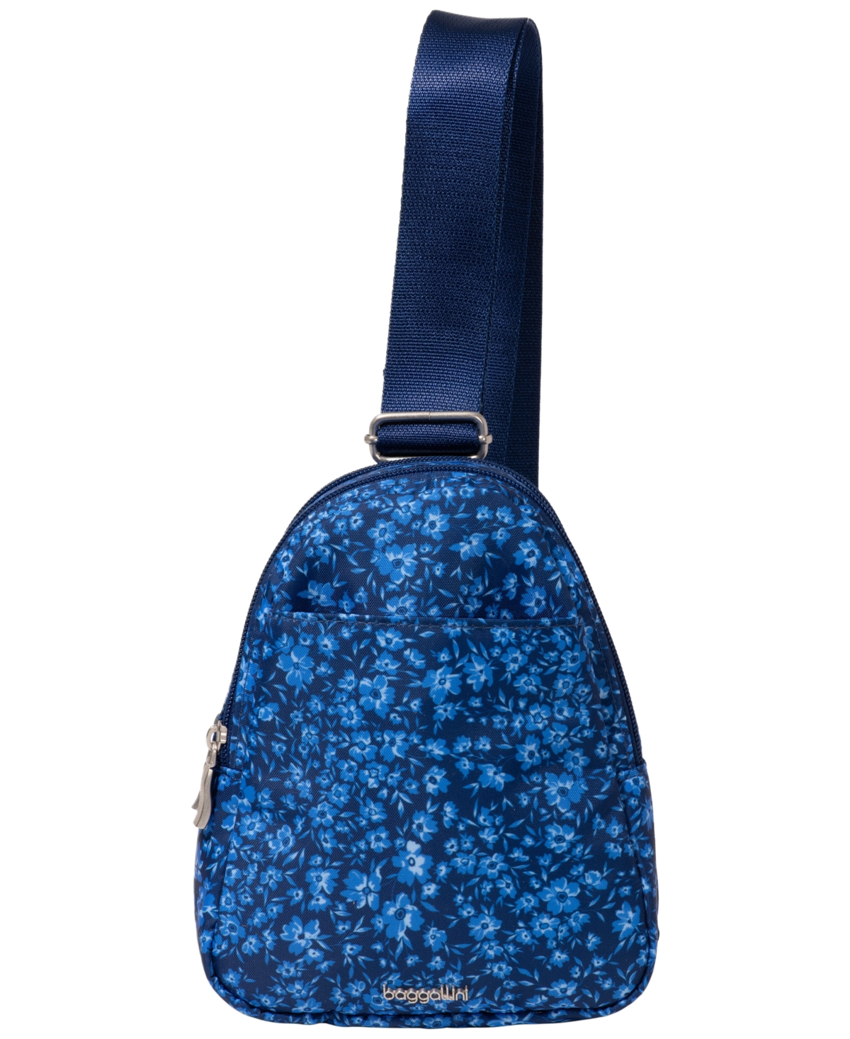 Click here for Baggallini Mini Double Zip Sling Bag - Navy Petal prices
