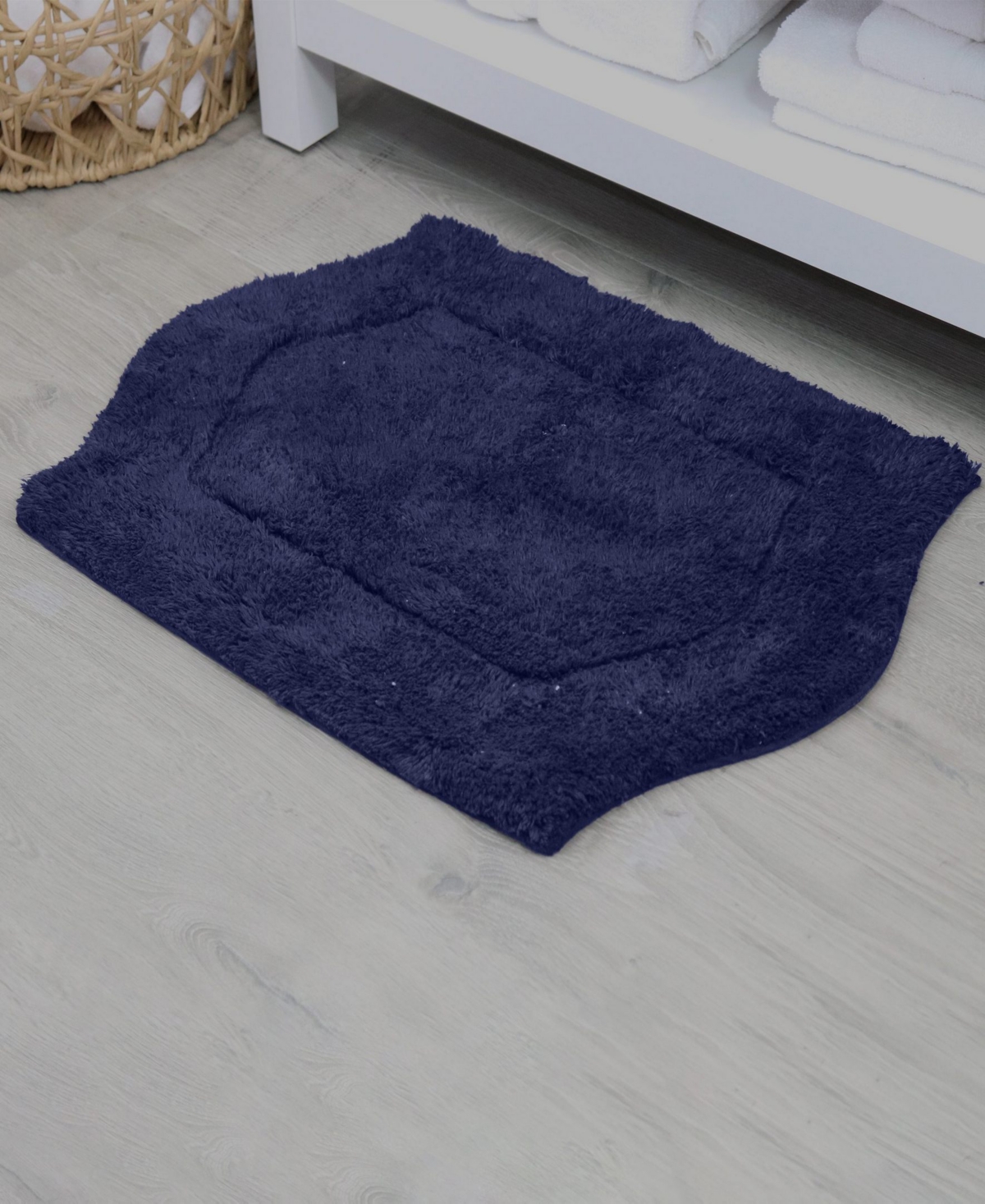 Click here for Home Weavers Waterford Bath Rug  21 x 34 - Navy Bl... prices