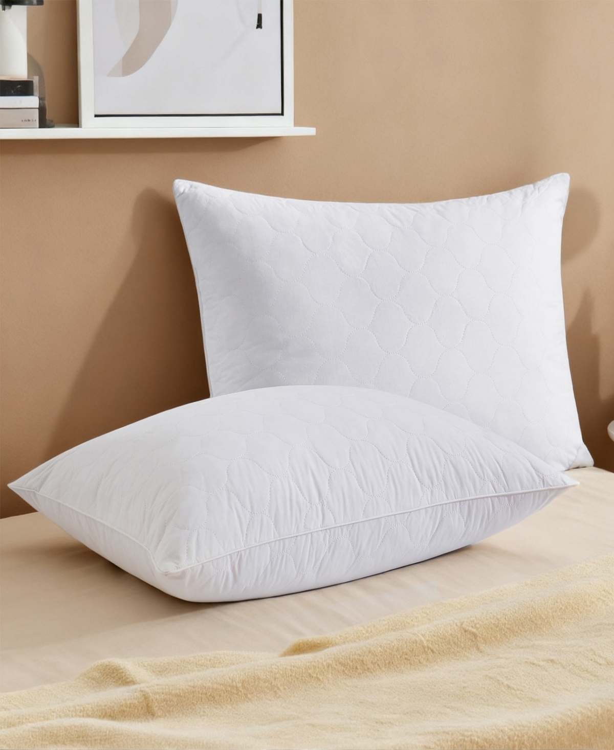 Click here for Unikome Quilted Goose Down Feather 2-Pack Pillow... prices