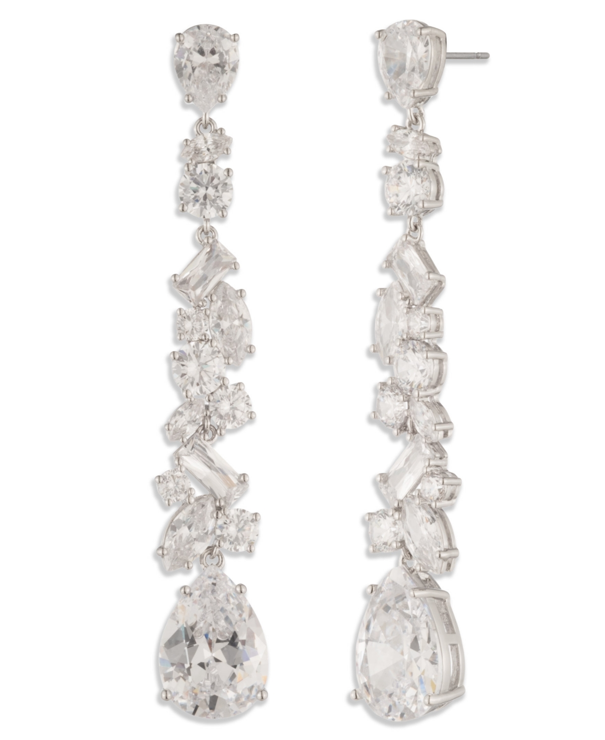 Click here for Givenchy Cubic Zirconia Linear Earrings - White prices