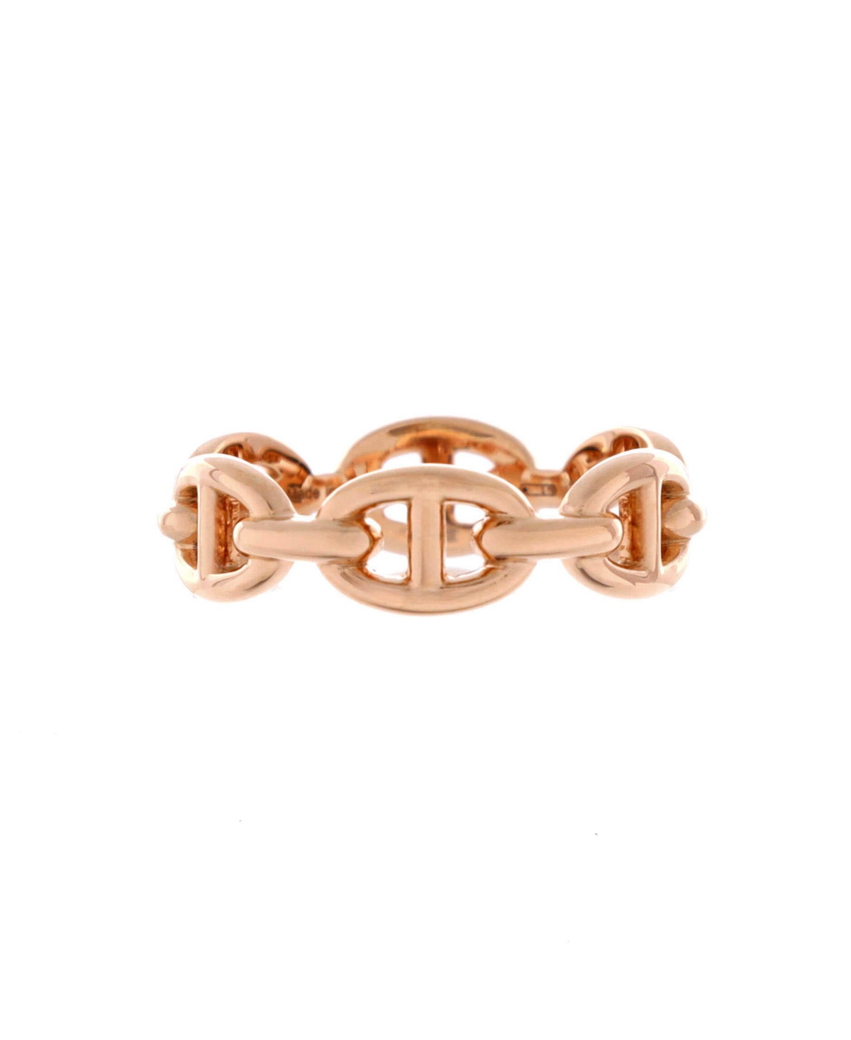 Click here for Pre-Owned HERMES Chaine dAncre Enchainee Ring - 18... prices