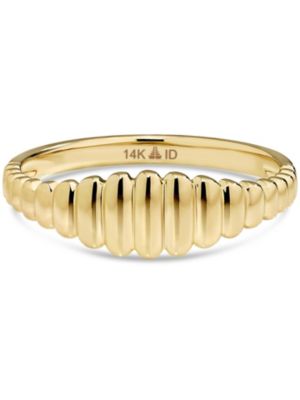 Click here for Devata Ribbed Ring In 14k Gold Size 9 prices