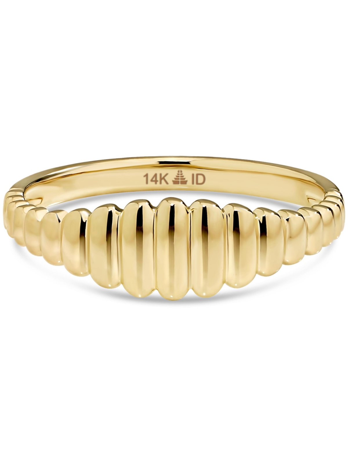 Click here for Devata Ribbed Ring in 14K Gold  Size 9  approx. 1.... prices