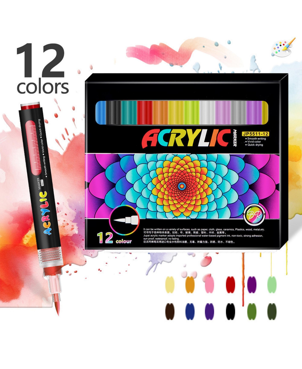 Click here for Htutwoo 12 Colors Soft Brush Tip Pens and Markers... prices