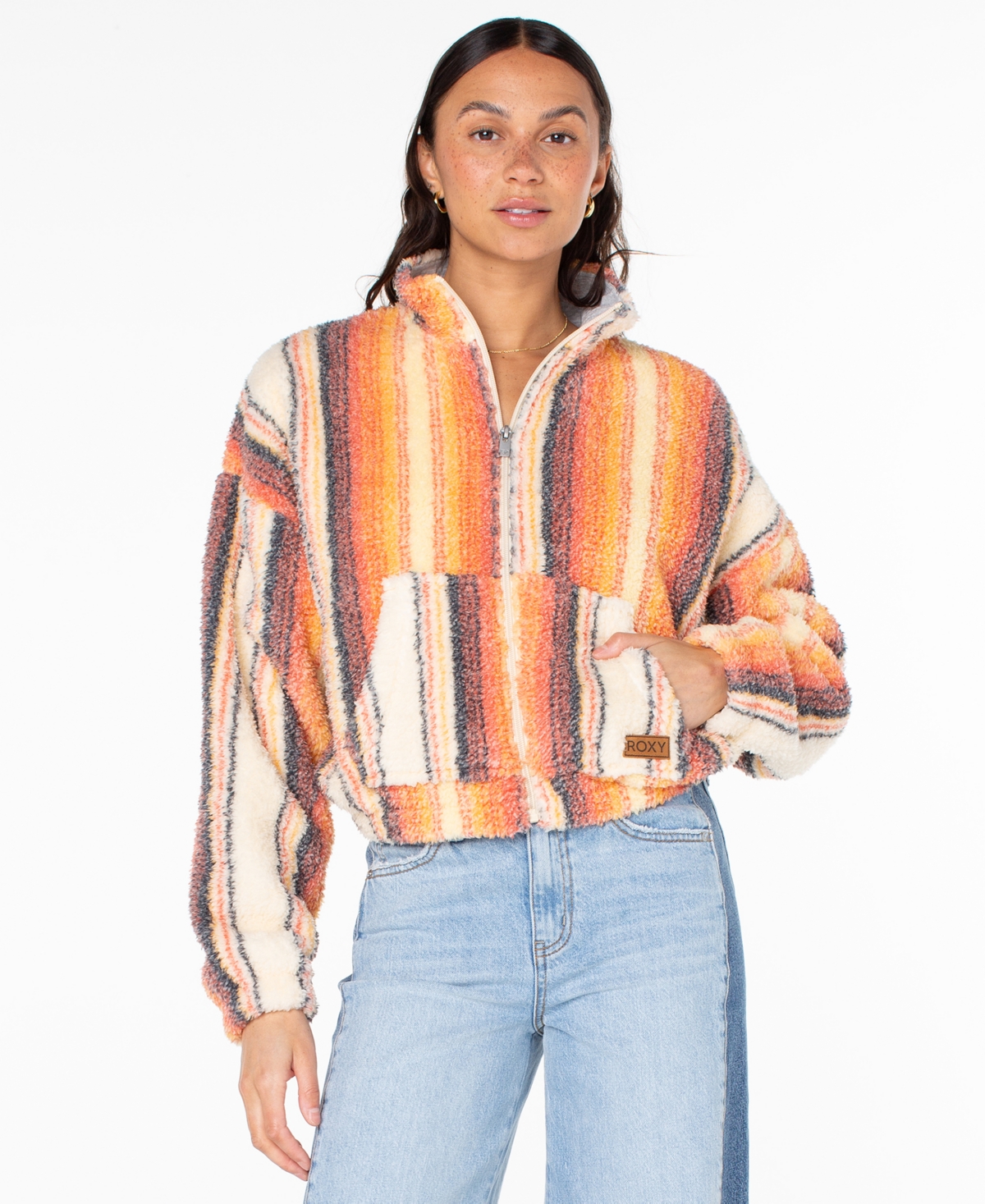 Click here for Roxy Womens Cold Surf Full-Zip Mock Neck Top - Par... prices