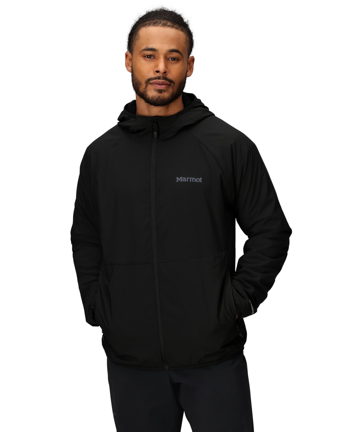 Click here for Marmot Mens Aerothermal Hooded Jacket - Black prices