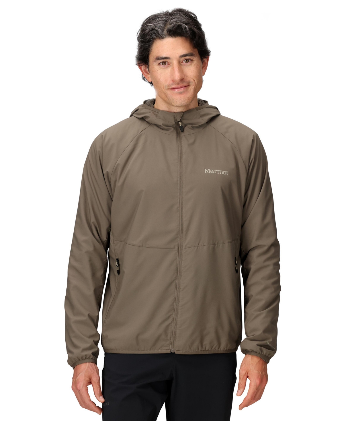 Click here for Marmot Mens Aerothermal Hooded Jacket - Claystone prices