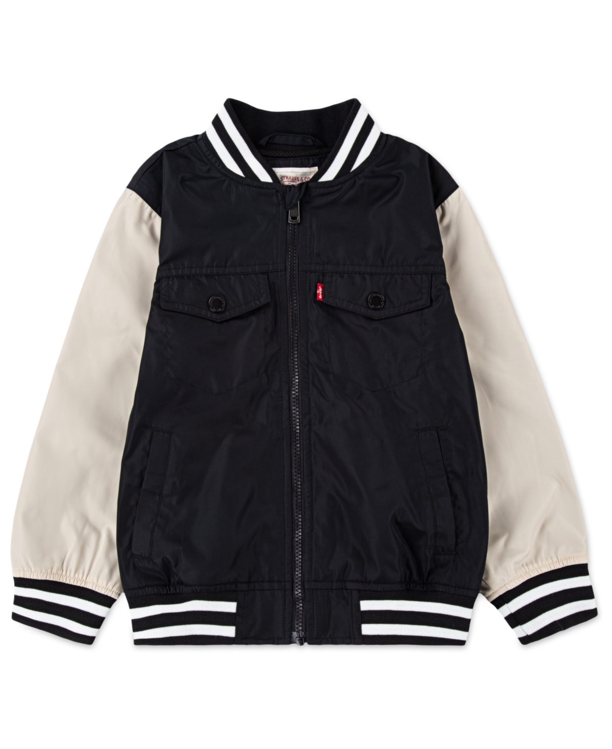 Click here for Levis Boys 4-7 Color-Blocked Bomber Jacket - Jet B... prices