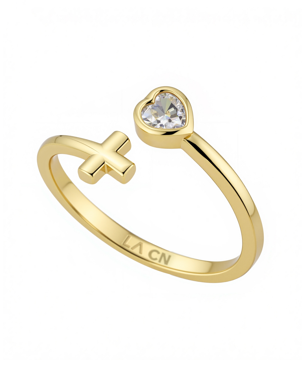 Click here for Unwritten Cubic Zirconia Gold Plated Heart and Cro... prices