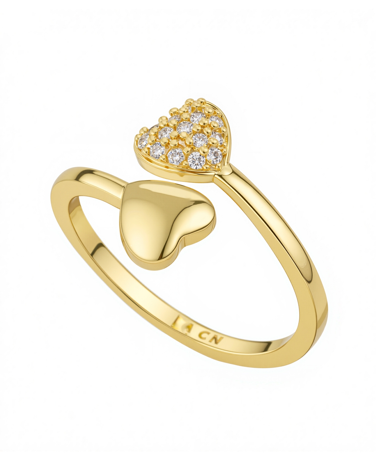 Click here for Unwritten Cubic Zirconia Gold Plated Double Heart... prices