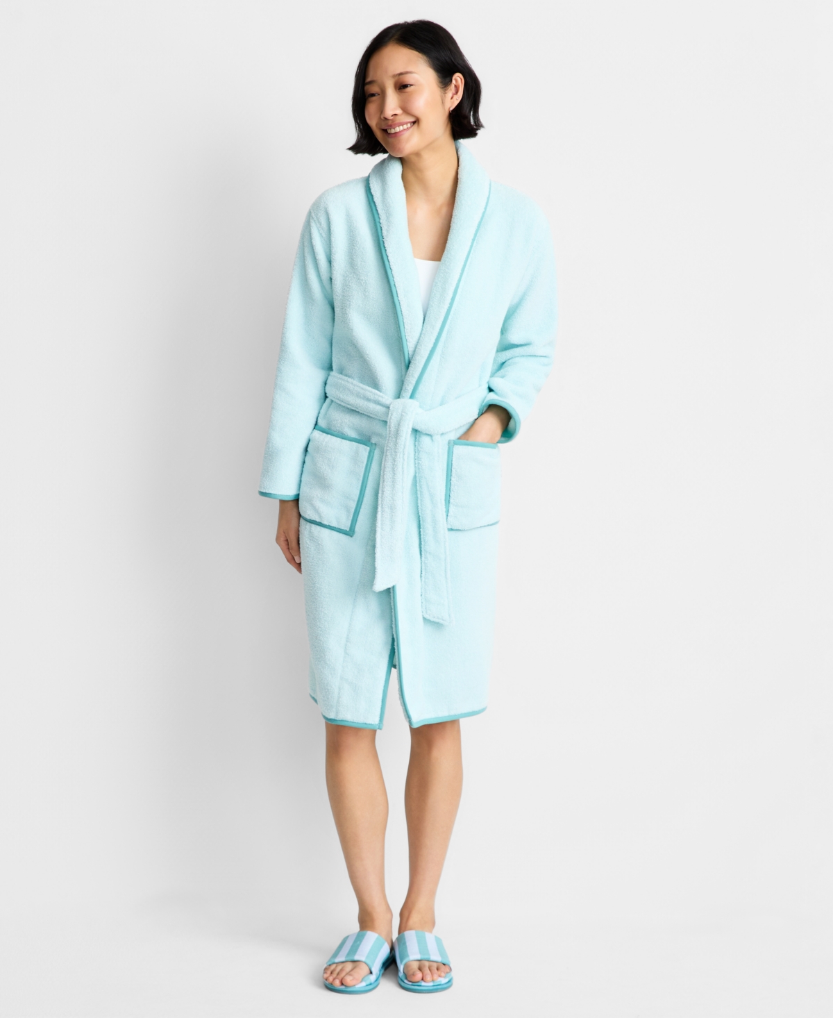 Click here for State of Day Womens Solid Cotton Robe  Macys Exclu... prices