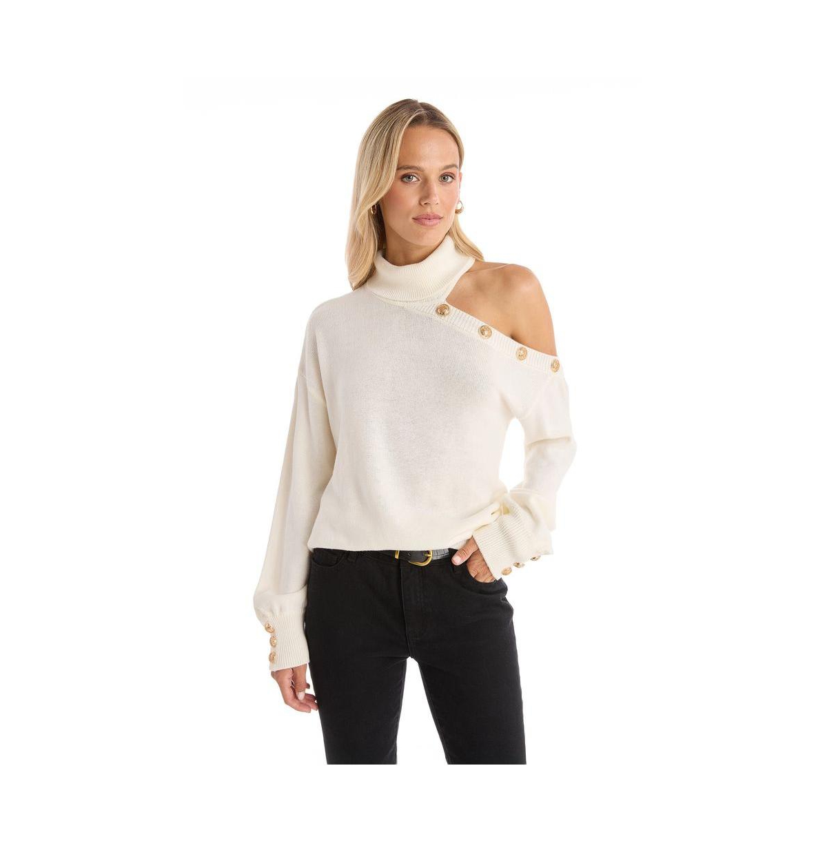 Click here for The Noli Shop Womens Bridgette Button Sweater - Pe... prices