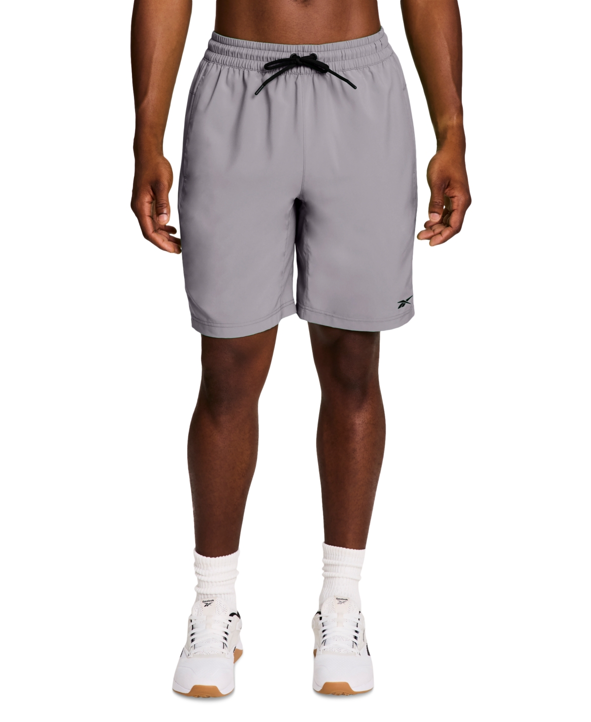 Click here for Reebok Mens Regular-Fit 9 Training Shorts - Gray 4 prices