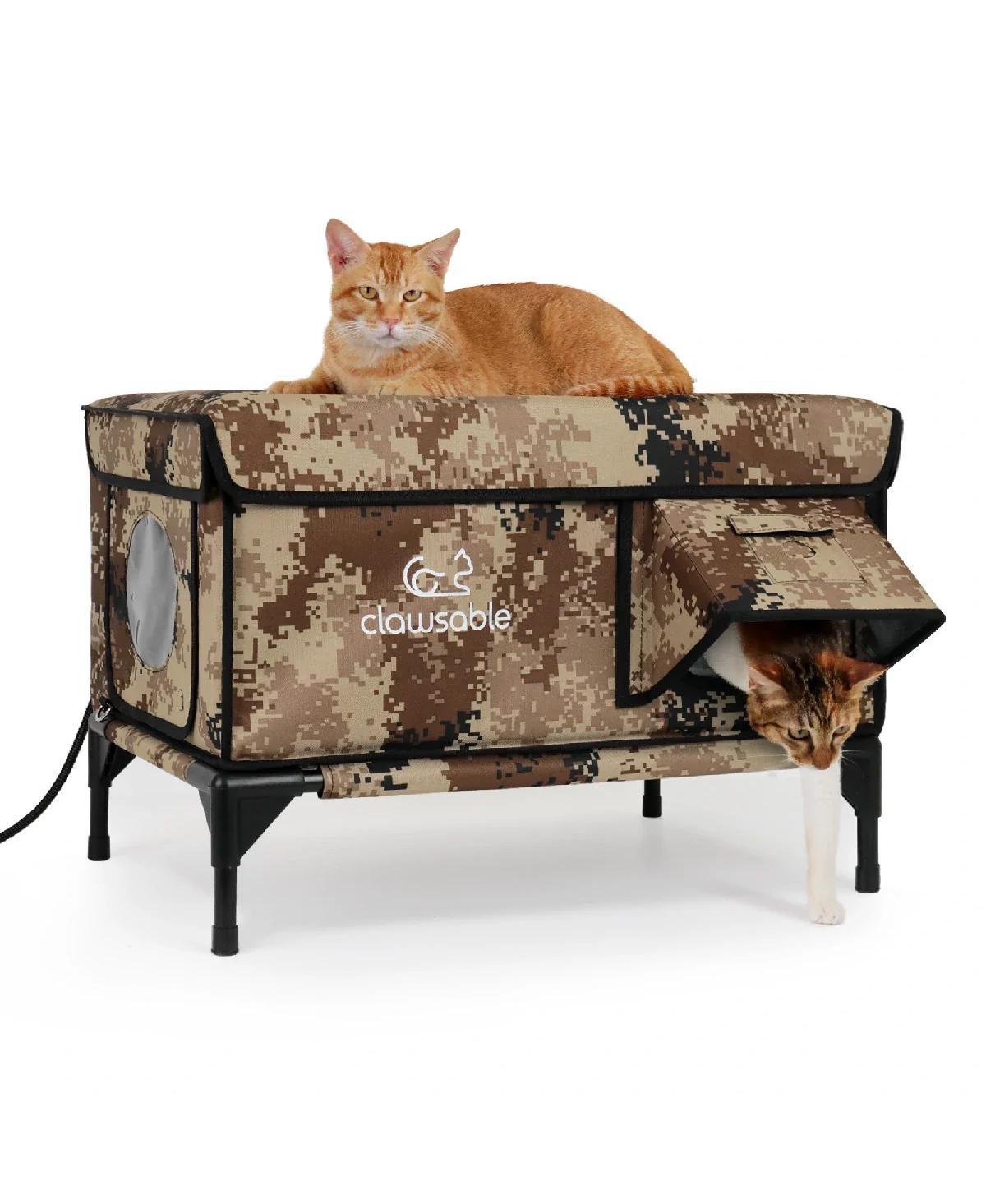 Click here for Clawsable Heated Outdoor Cat House Feral Cat Shelt... prices