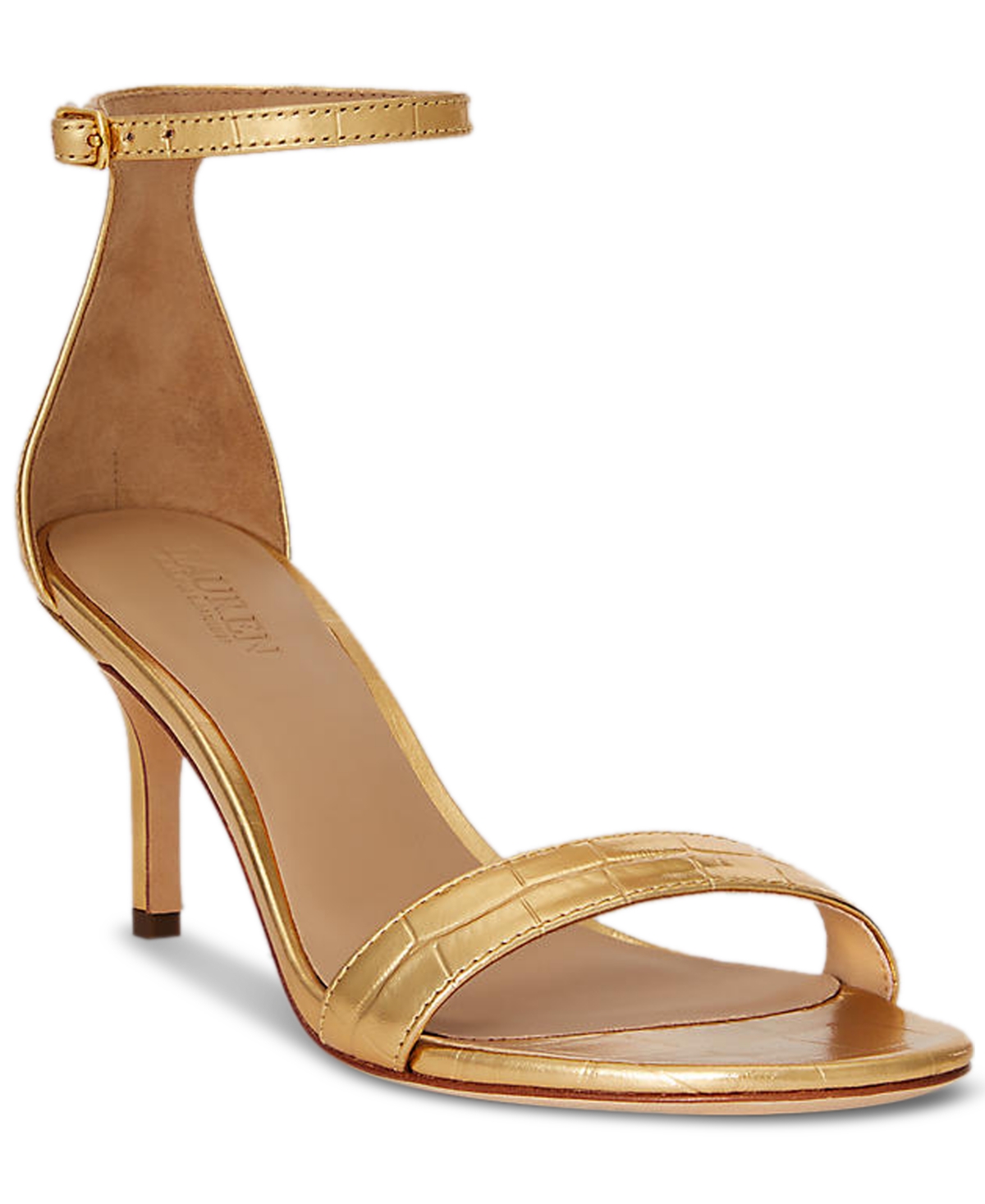 Click here for Lauren Ralph Lauren Womens Allie Mid-Heel Crocodil... prices