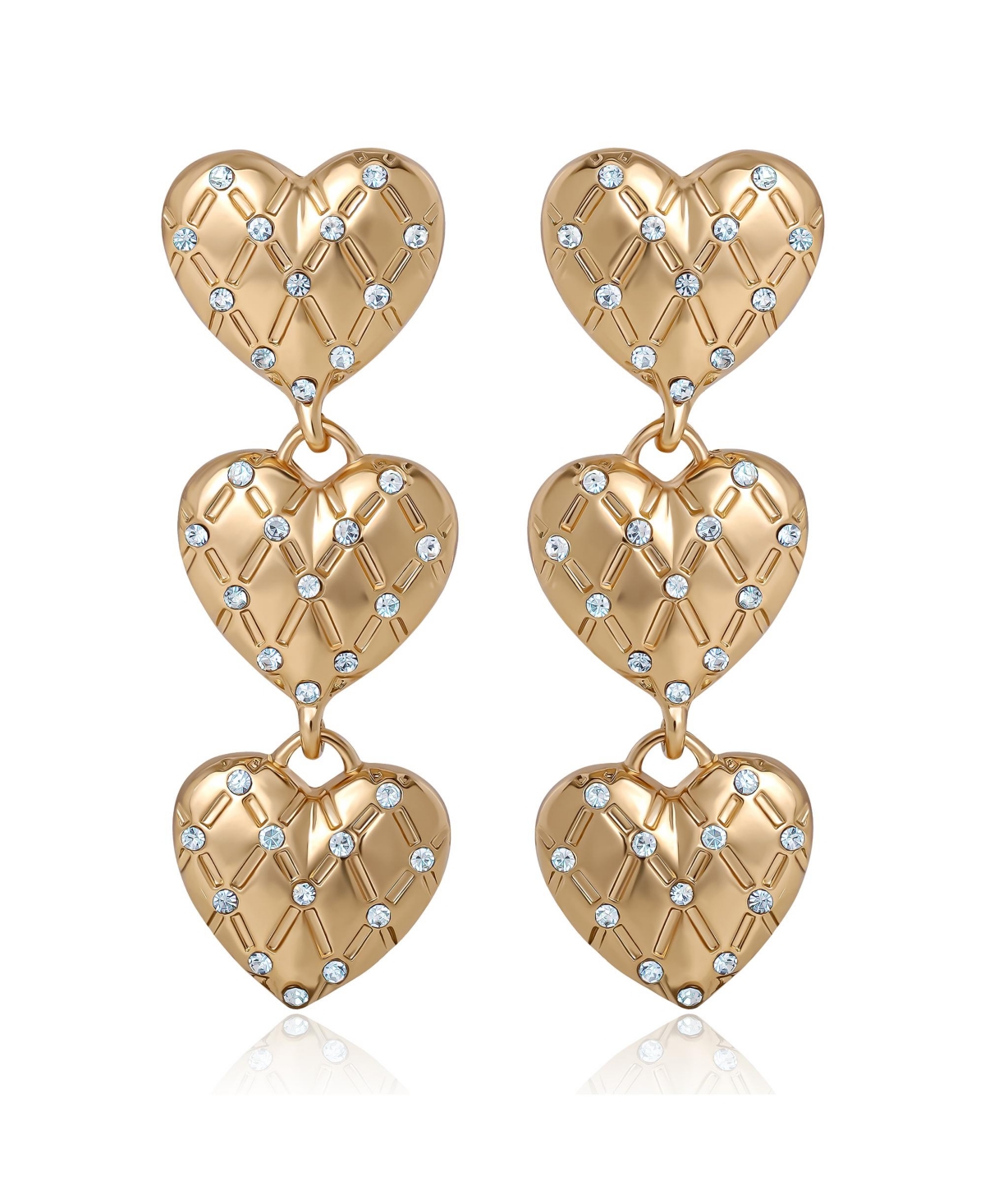 Click here for Juicy Couture Triple Heart Drop Earrings - Gold prices