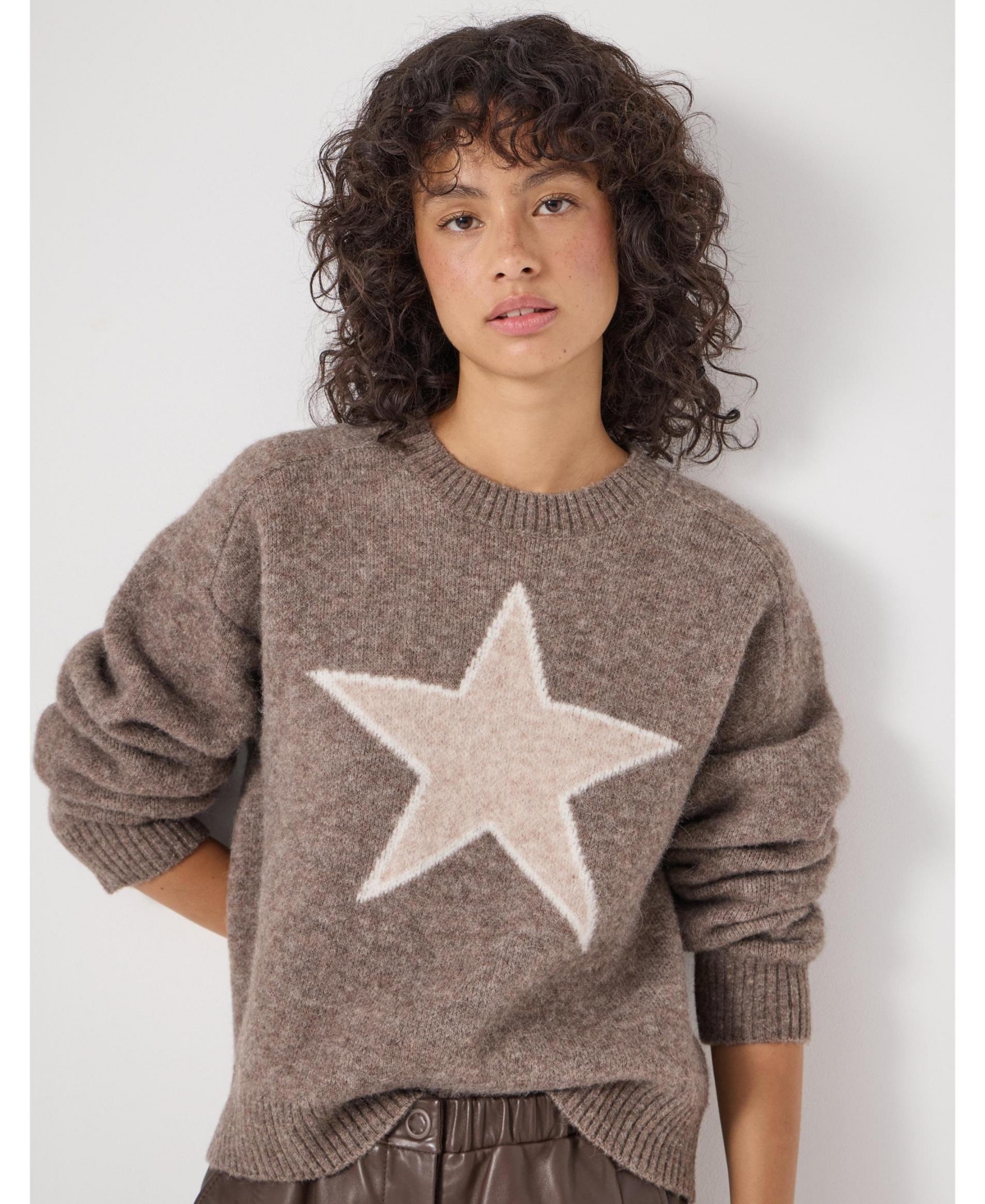 Click here for Hush Womens Wool Blend Star Jacquard Sweater - Ant... prices