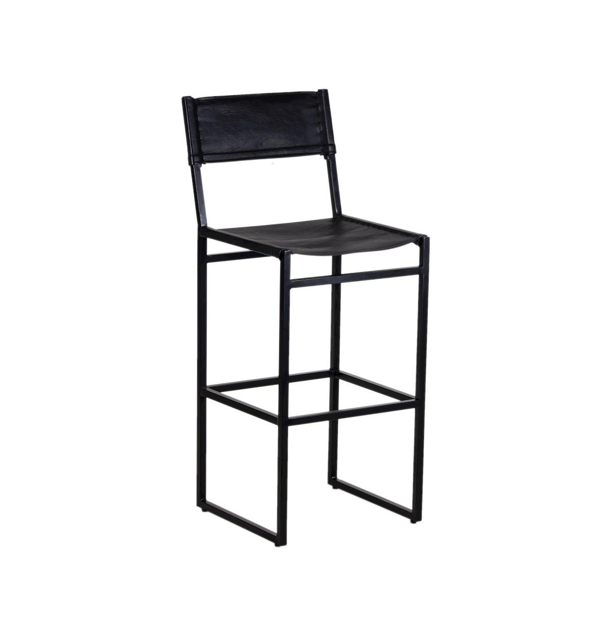 Click here for Remy Full-Grain Leather Bar Stool  Black prices