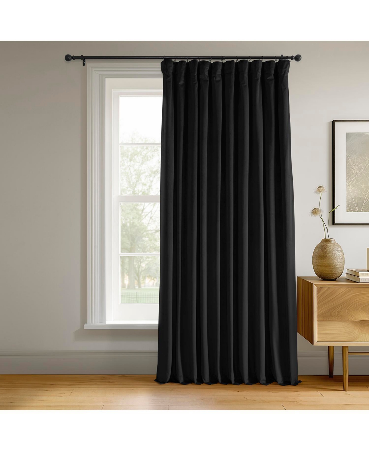 Click here for Half Price Drapes Black Signature Extra Wide Velve... prices