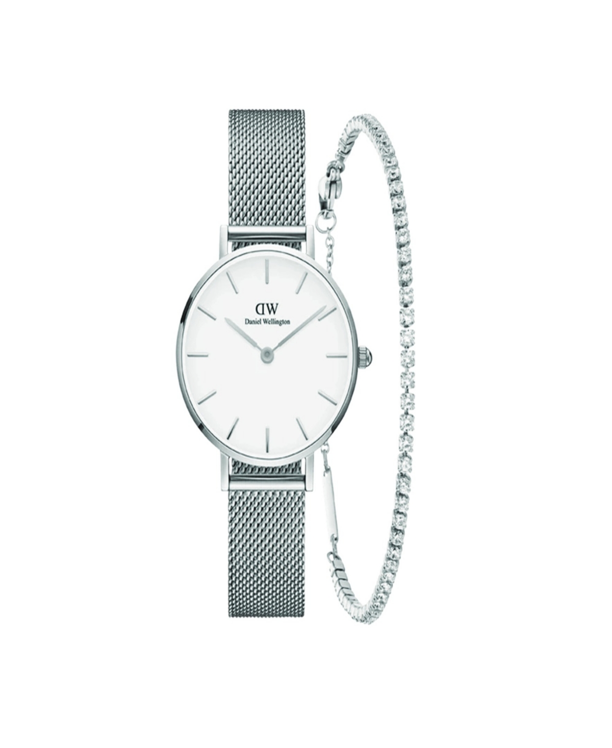 Click here for Daniel Wellington Womens Analog Silver-Tone Stainl... prices