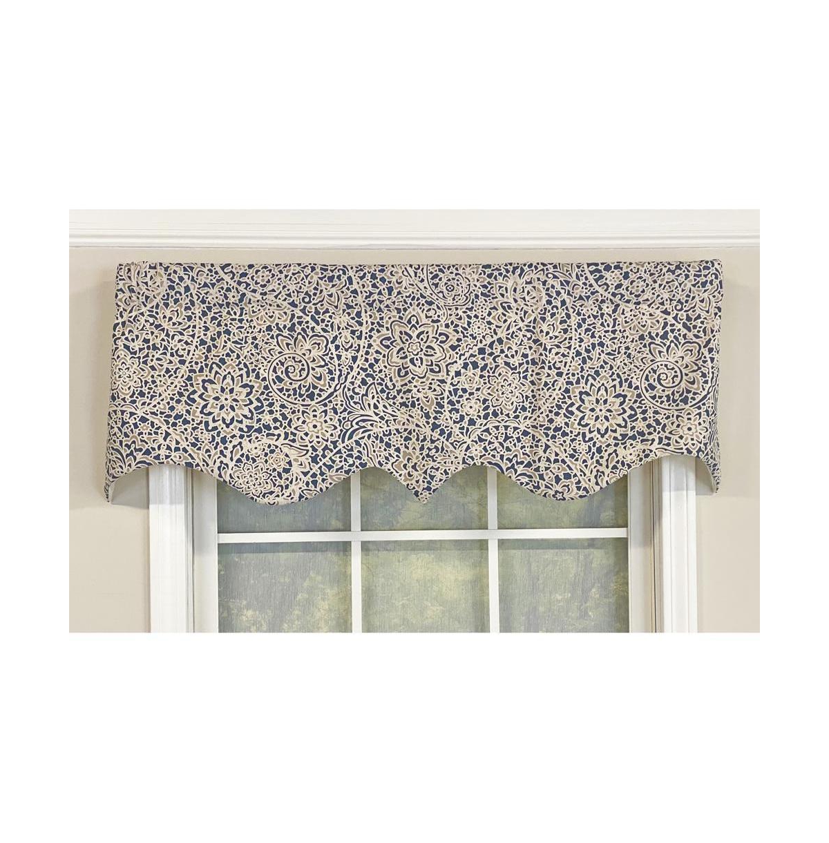 Click here for Rlf Home Stella Paisley Regal Valance Navy. 3"... prices