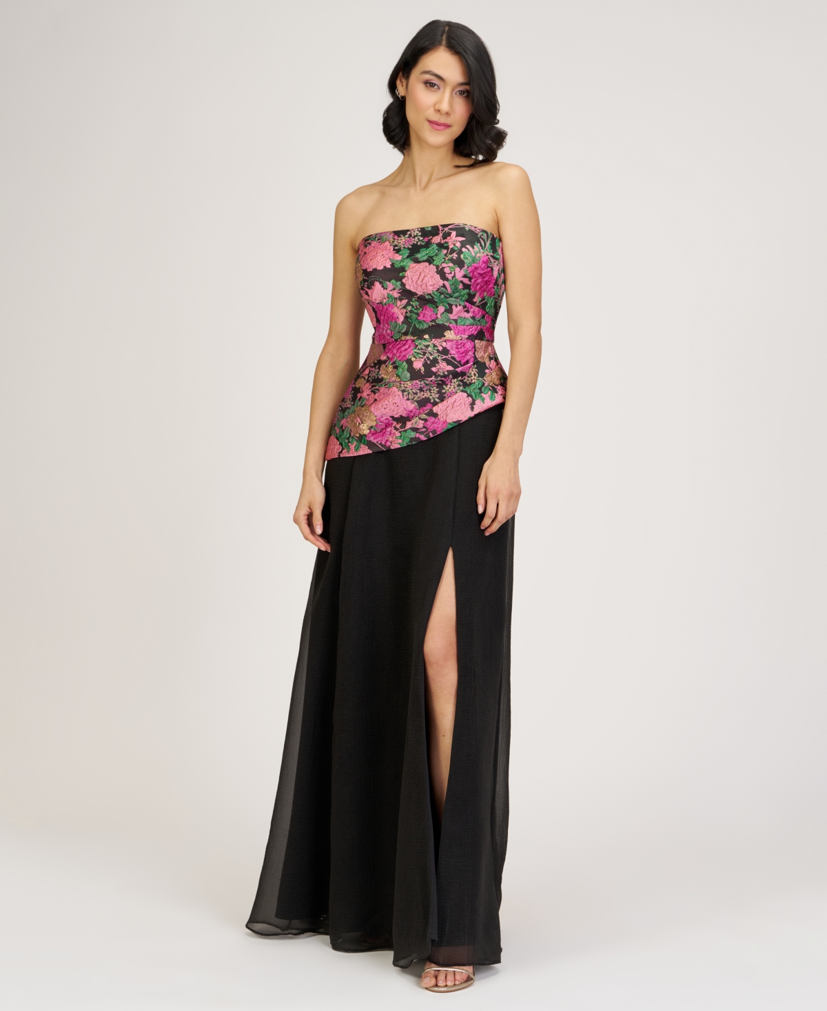 Click here for Js Collections Womens Strapless Gown - Black multi prices