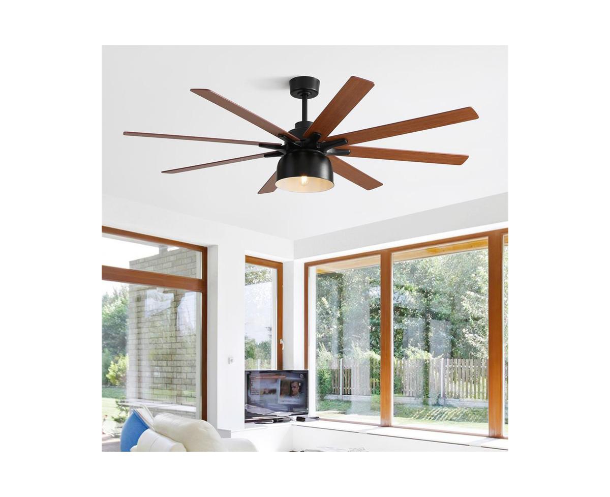 Click here for Sofucor 52-inch Modern Black 8-Blade Ceiling Fan w... prices