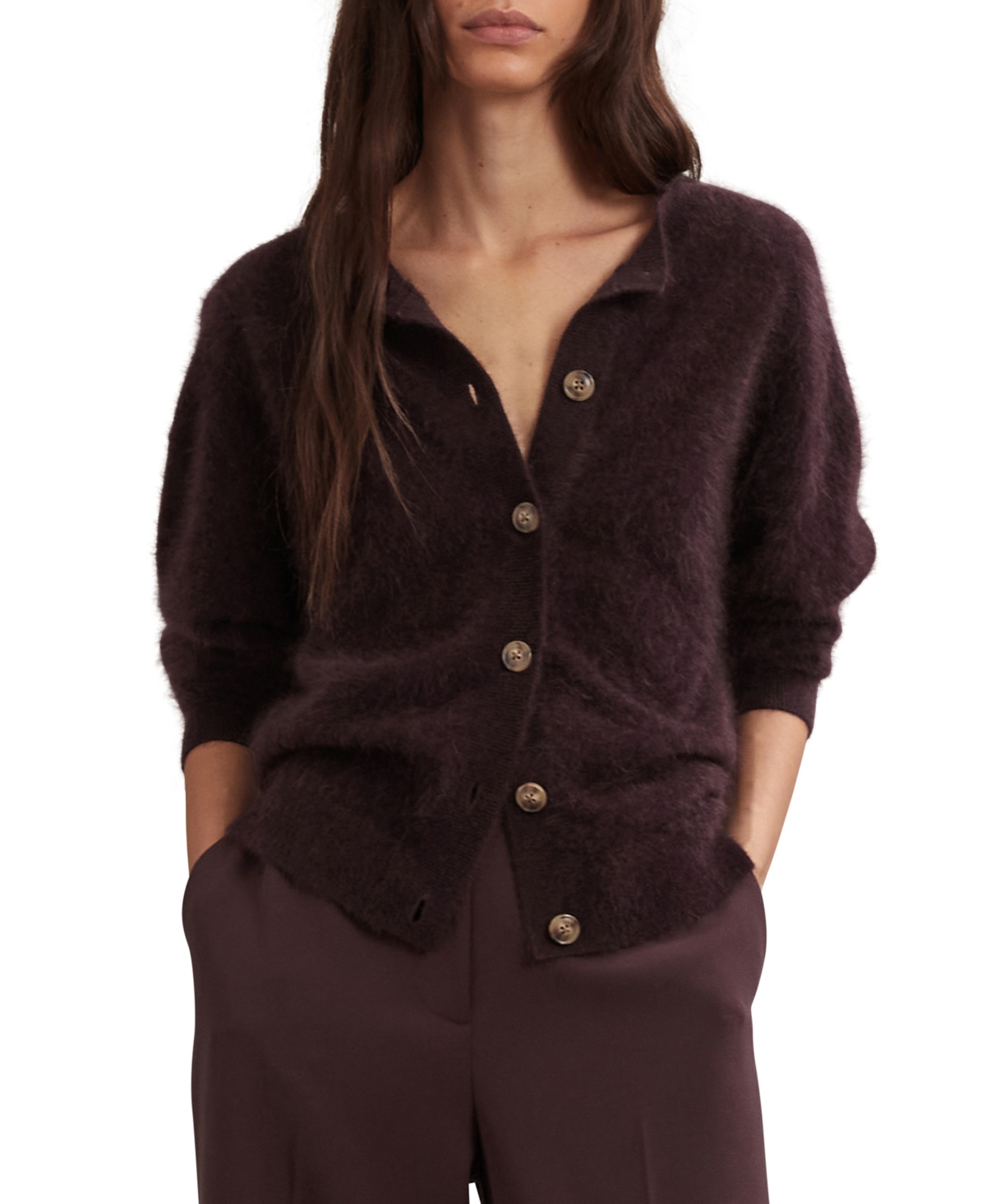 Click here for Reiss Womens Brushed Cashmere Cardigan Sweater - B... prices