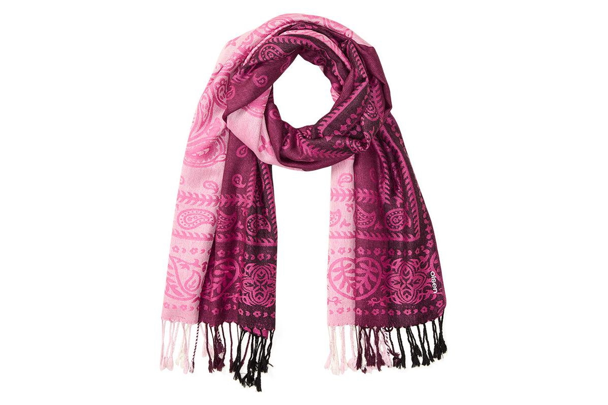 Click here for Olsen Womens Paisley & Floral Scarf - Dark wine prices