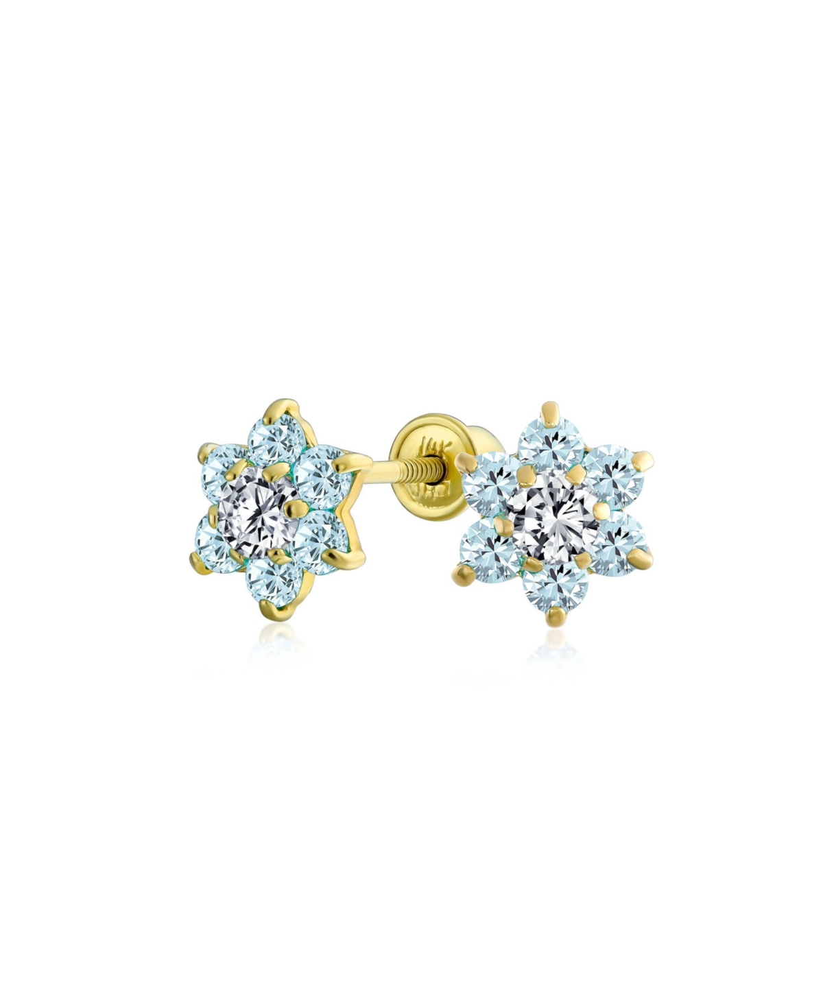 Click here for Bling Jewelry Tiny Cz Cubic Zirconia Flower Stud E... prices
