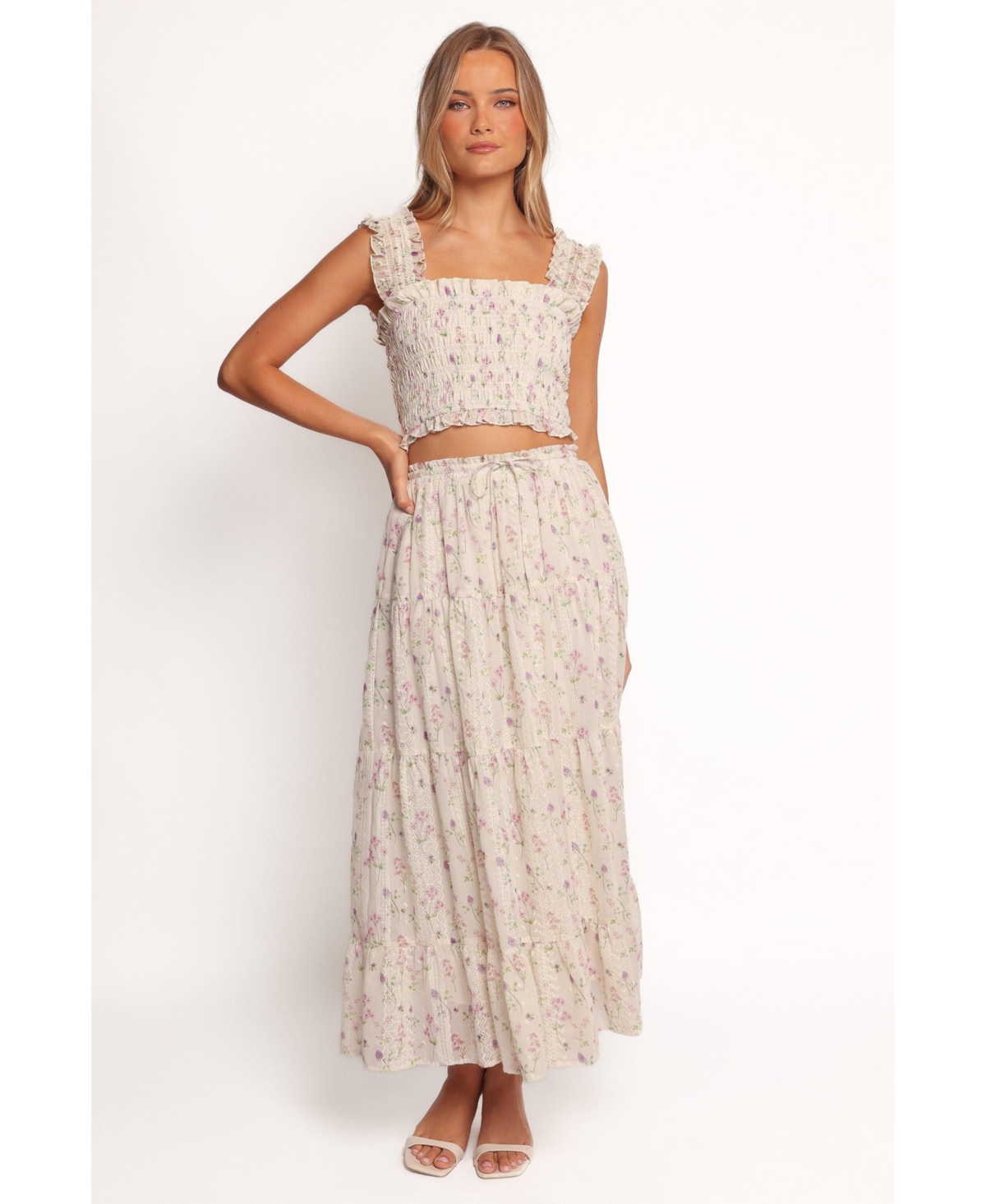 Click here for Petal and Pup Womens Amberlyn Maxi Skirt - Pink fl... prices