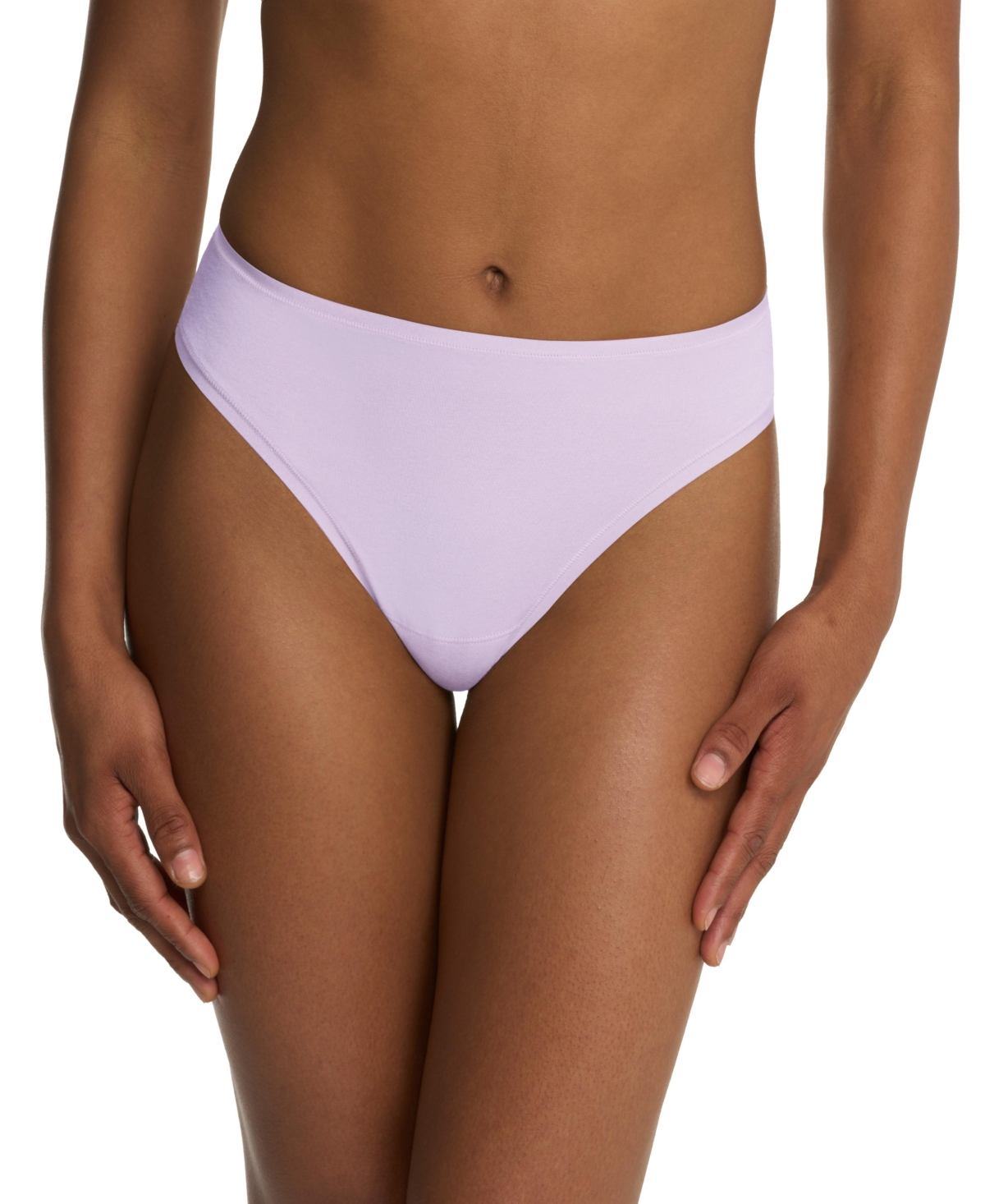 Click here for Natori Womens Bliss Bare Cotton Thong - Pale Purpl... prices