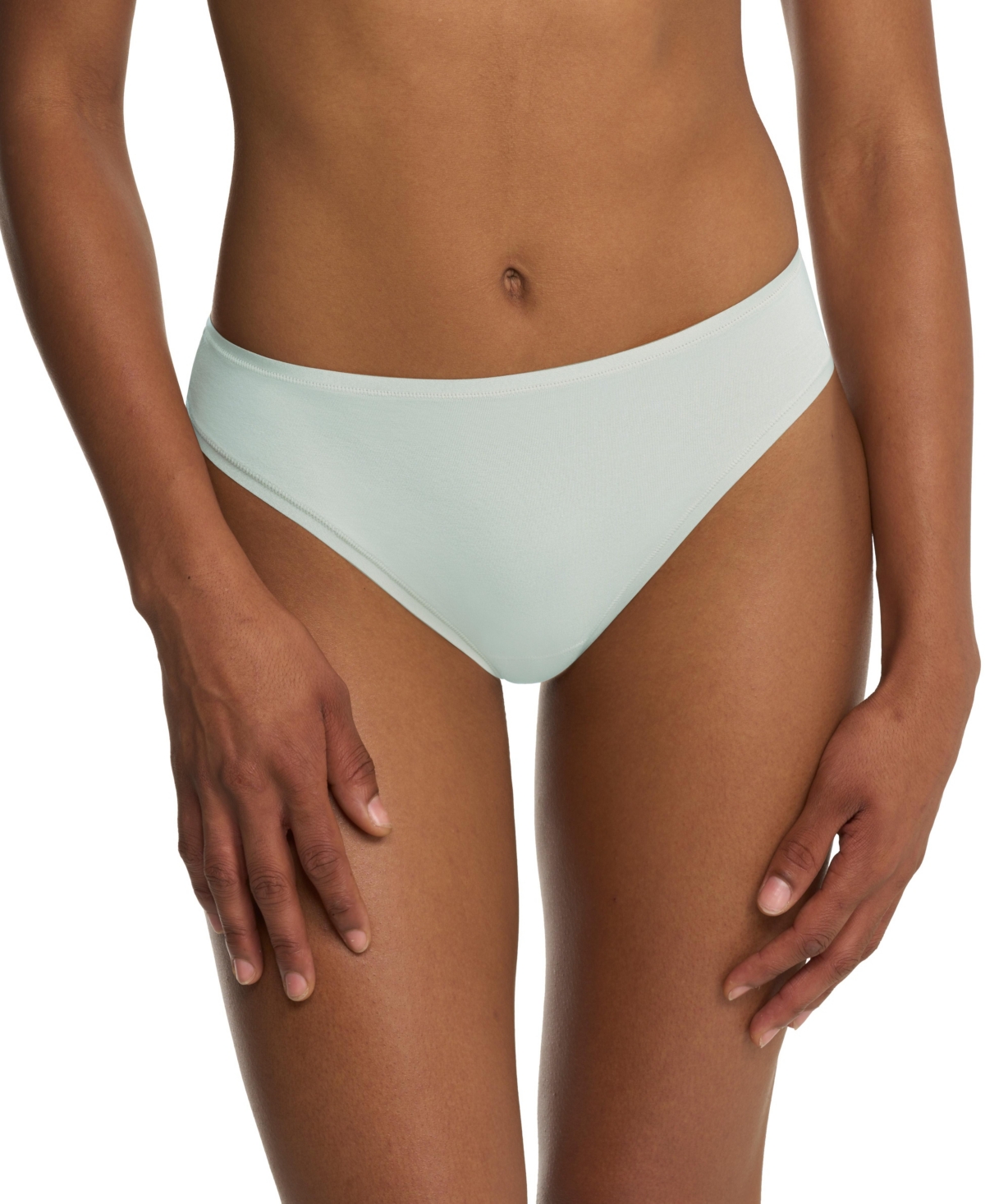 Click here for Natori Womens Bliss Bare Cotton Thong - Cloud Gree... prices